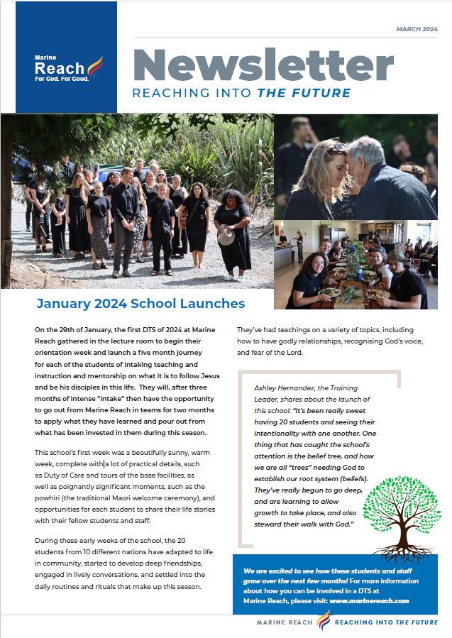 March 2024 Newsletter | YWAM Pacific Reach DTS New Zealand