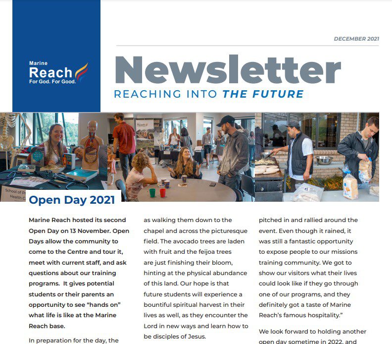 December 2021 Newsletter | YWAM Pacific Reach DTS New Zealand